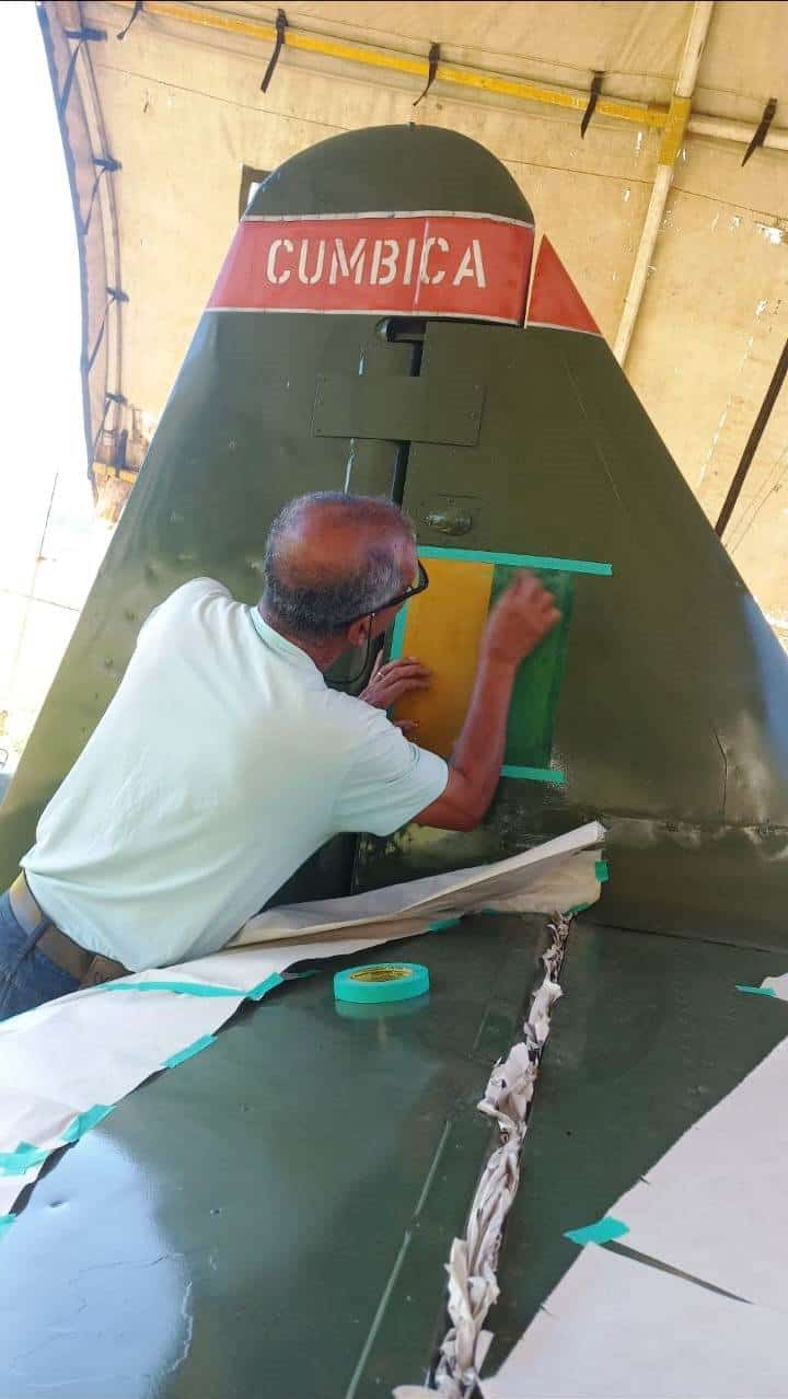 Restauração do Avião Monumento na Base Aérea de São Paulo